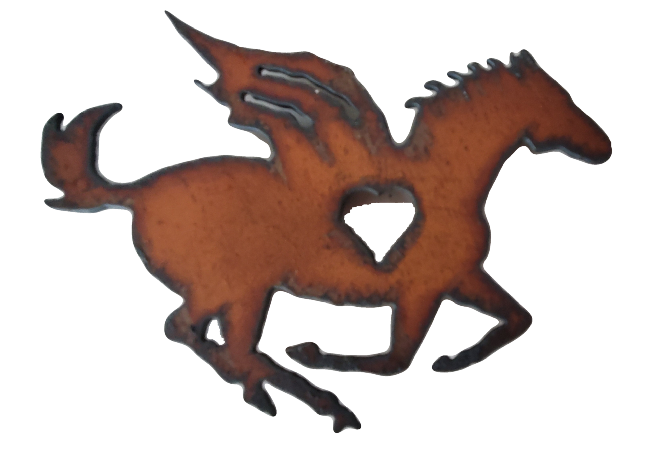 Universal Ironworks Rustic Metal Galloping Horse with Wings Magnet ...