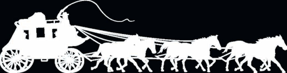 Six Horses and Stagecoach Decal – Outdoor Safe - Big Black Horse, LLC